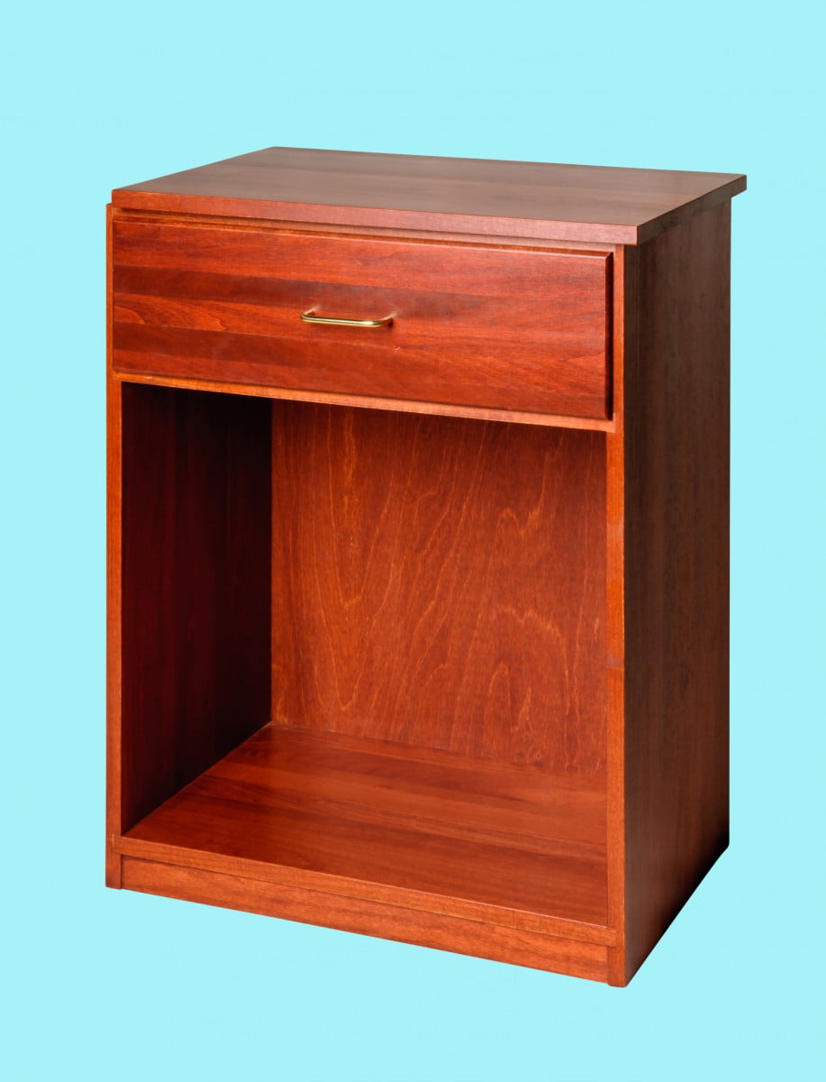 Buy Office Desk Stand Printer Stand Wood Cherry Stain Poplar 30 Inch ...