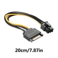 Sata15pin to 6Pin Power Cable for Video Card Connection Easy to Use ...