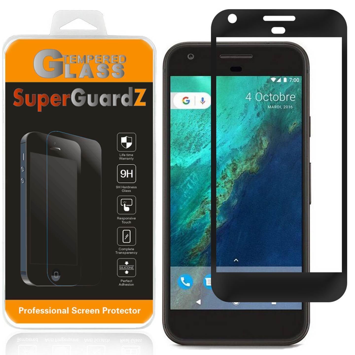 For Google Pixel (2016 Release) - SuperGuardZ FULL COVER Tempered Glass ...