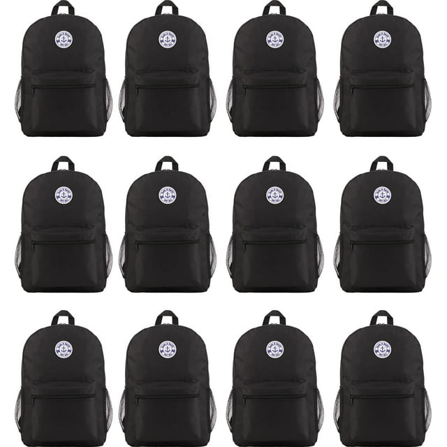 12 Pack 17 Inch Wholesale Backpacks for Kids, Case of Bookbags Water ...
