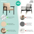 Fairyland Modern Accent Chair, Linen Fabric, Metal Frame, Comfy Home ...