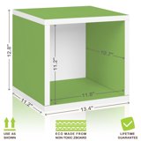Way Basics Eco Stackable Storage Cube and Cubby Organizer, Green ...