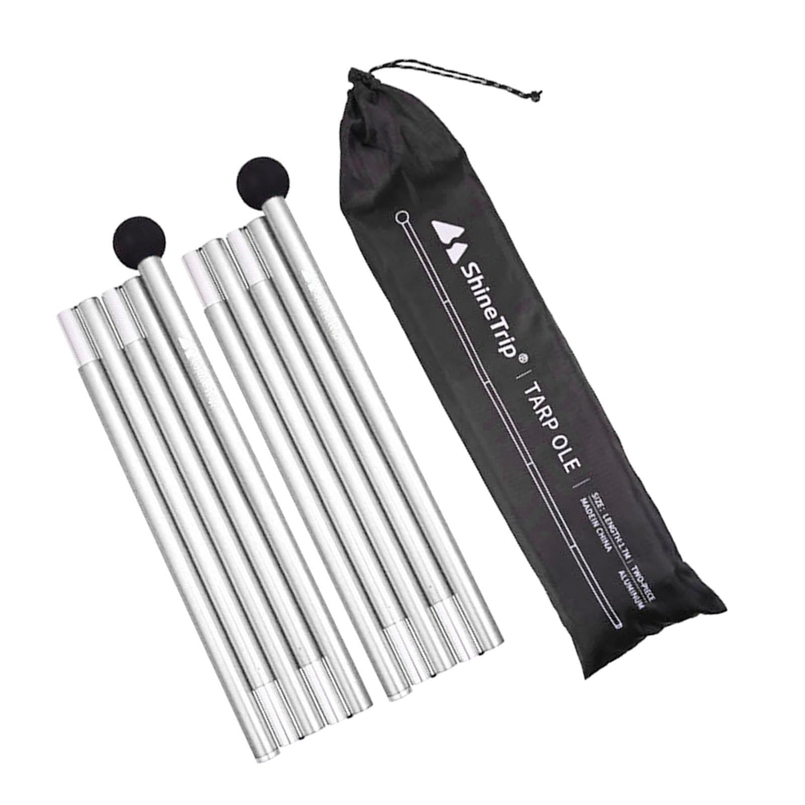 2pcs Telescoping Portable Tarp Poles Adjustable Portable Telescopic ...
