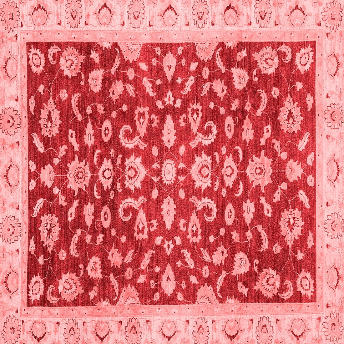 Ahgly Company Indoor Square Oriental Red Traditional Area Rugs, 6 ...
