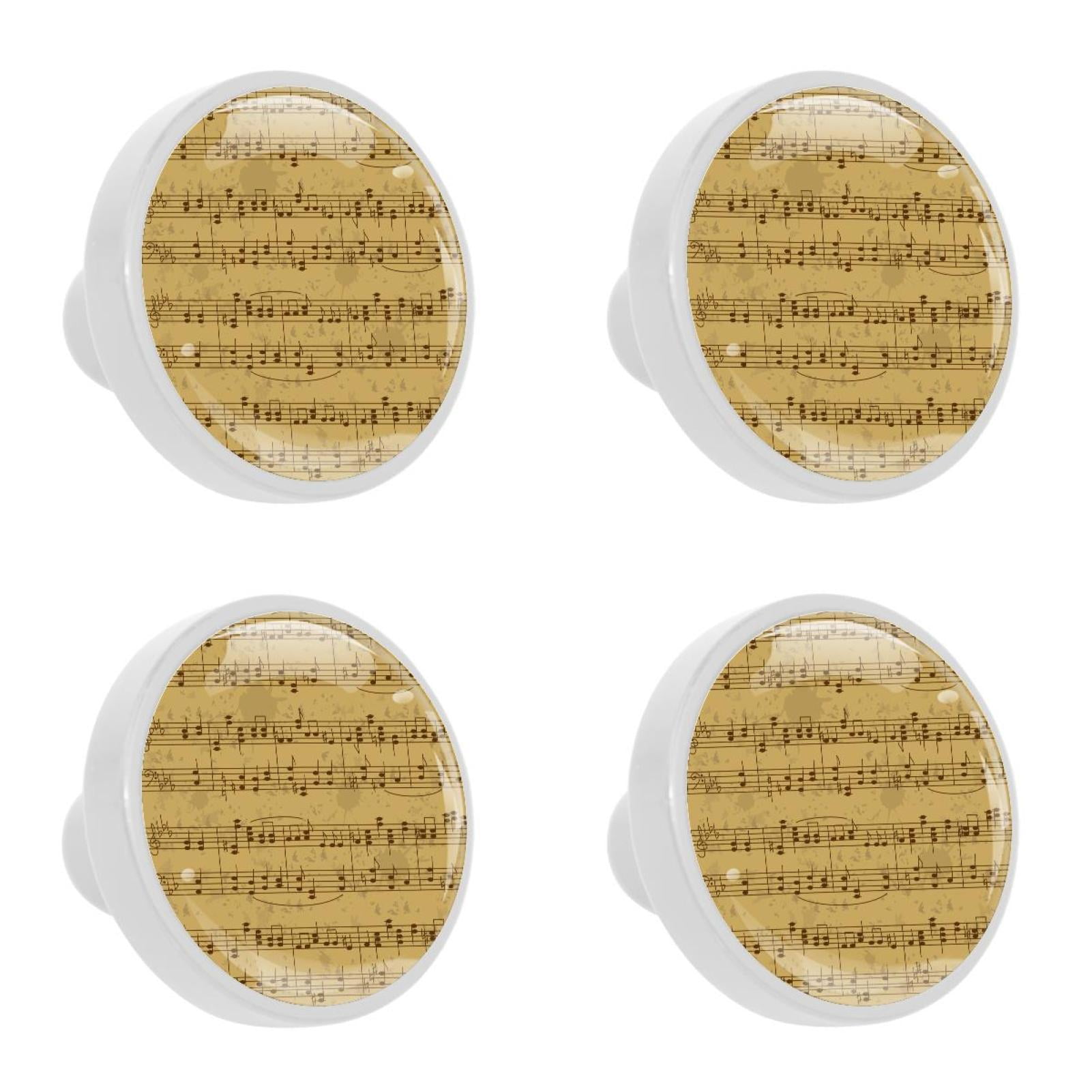 4 Pcs Music Stave Note Knobs for Kitchen Cabinet Cupboard Dresser ...