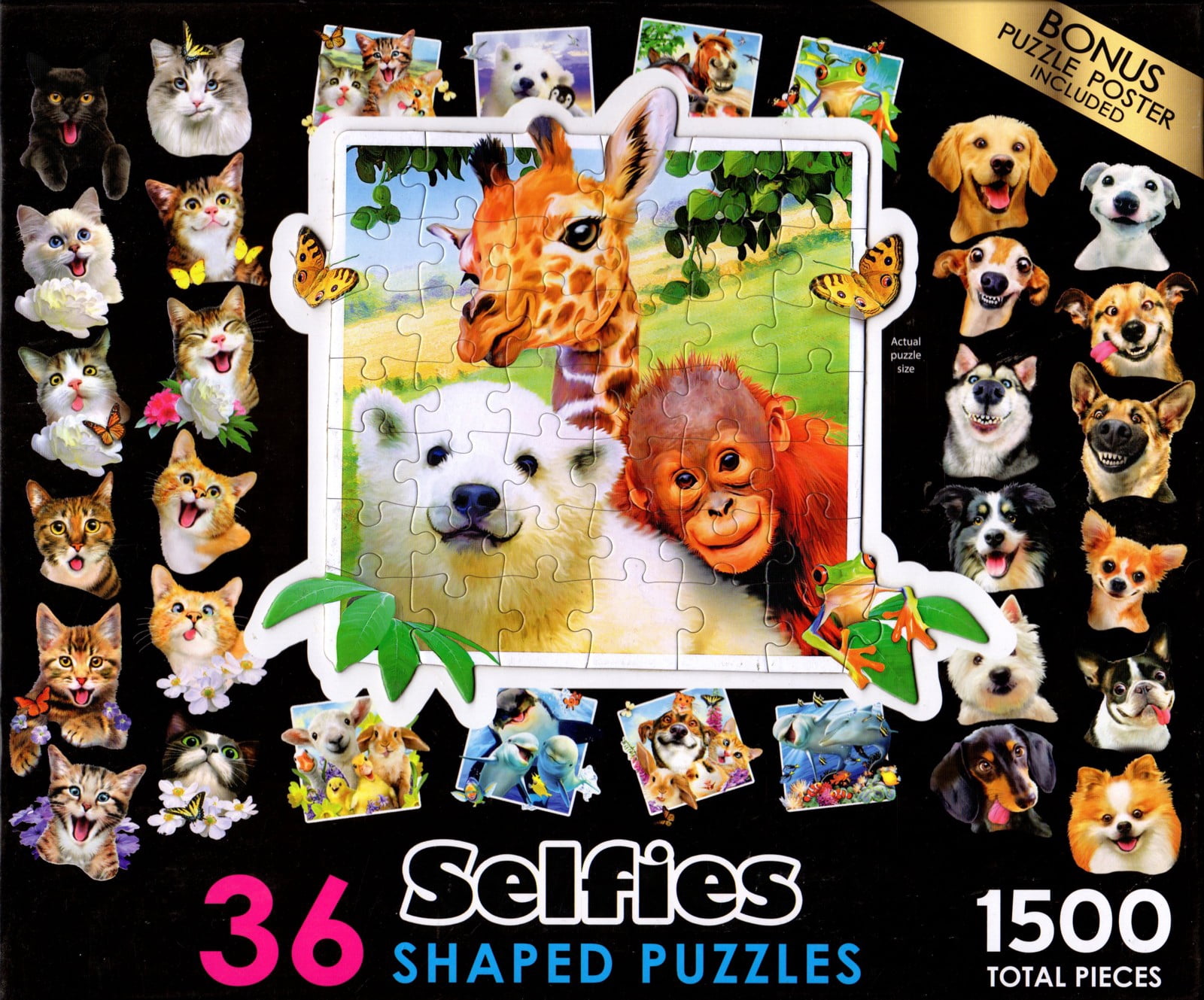 36 Selfies Shaped Puzzles -1500 Pieces Total - Walmart.com