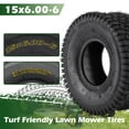 DSstyles 15x6.00-6 Lawn Mower Tire, 2Pcs 15x6x6 15-6-6 Turf Tire for ...