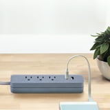 Globe Electric 1625 Watt Designer Series 6-ft 3-Outlet Gray USB Surge ...