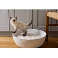 PrettyLitter Linnea Round Open Top Cat Litter Box with Non-Stick ...