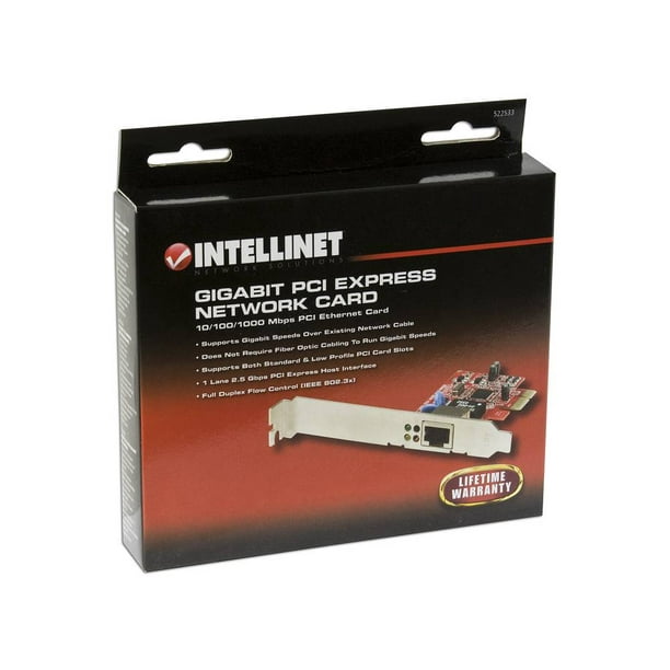 Tarjeta de Red INTELLINET Gigabit 10/100/1000 Mbps Ethernet PCI 522533 ...