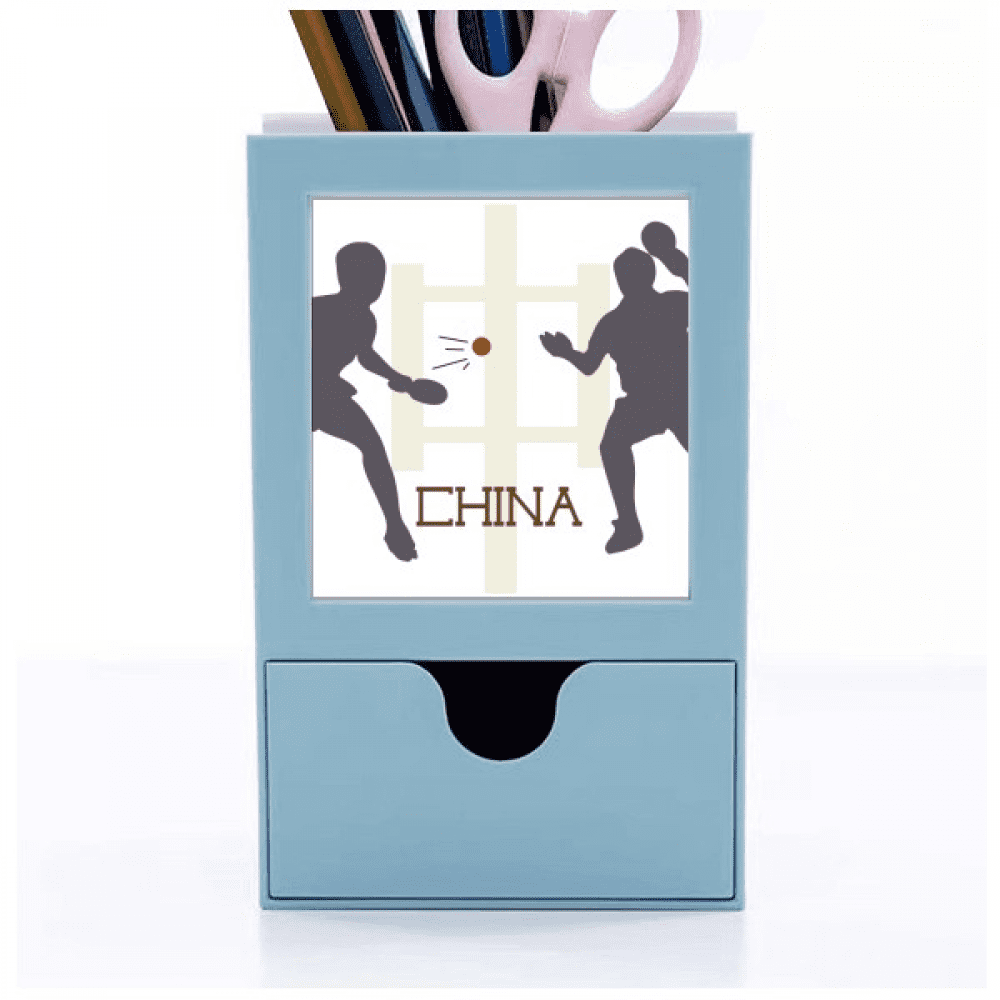 China Sports Table Tennis Smash Desk Supplies Organizer Pen Holder Card ...