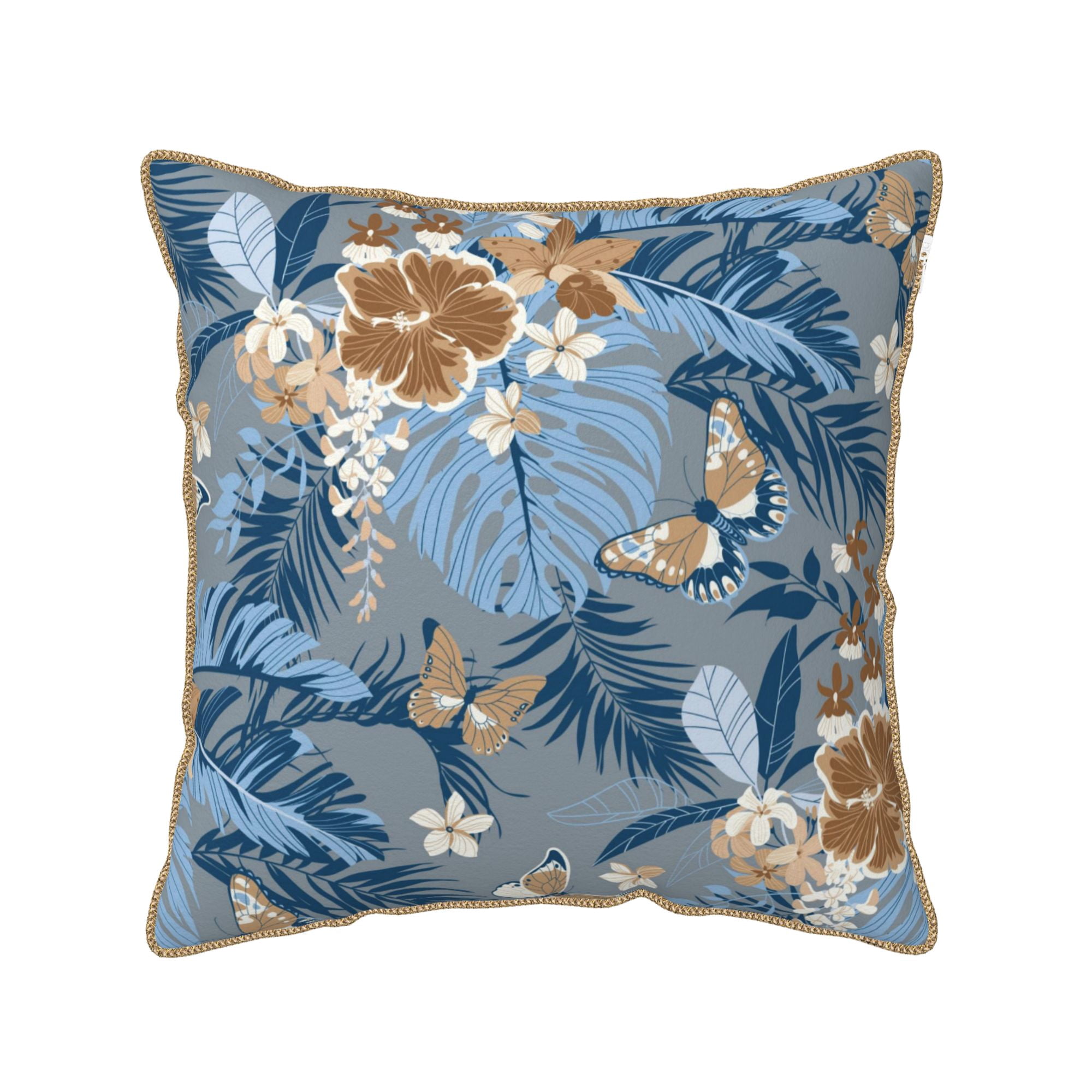 ZNDUO Tropical Seamless Flowers Throw Pillows, Throw Pillows for Couch ...