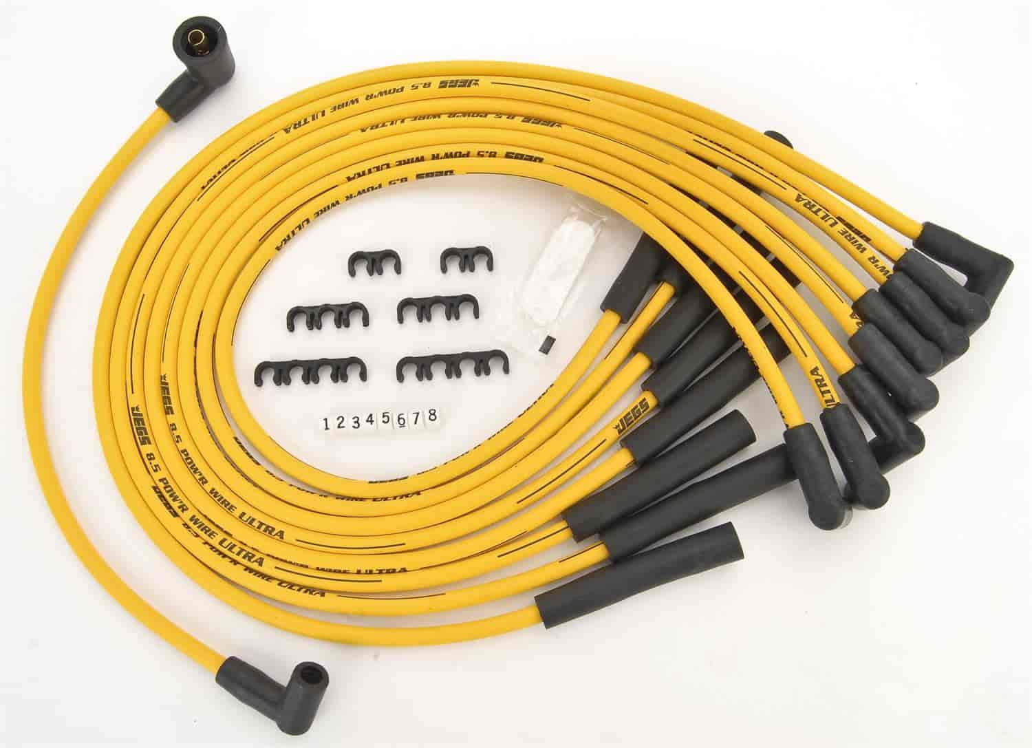 JEGS 40236 8.5mm Yellow Ultra Pow r Wires Ford 351W 351C 390/429/460 ...