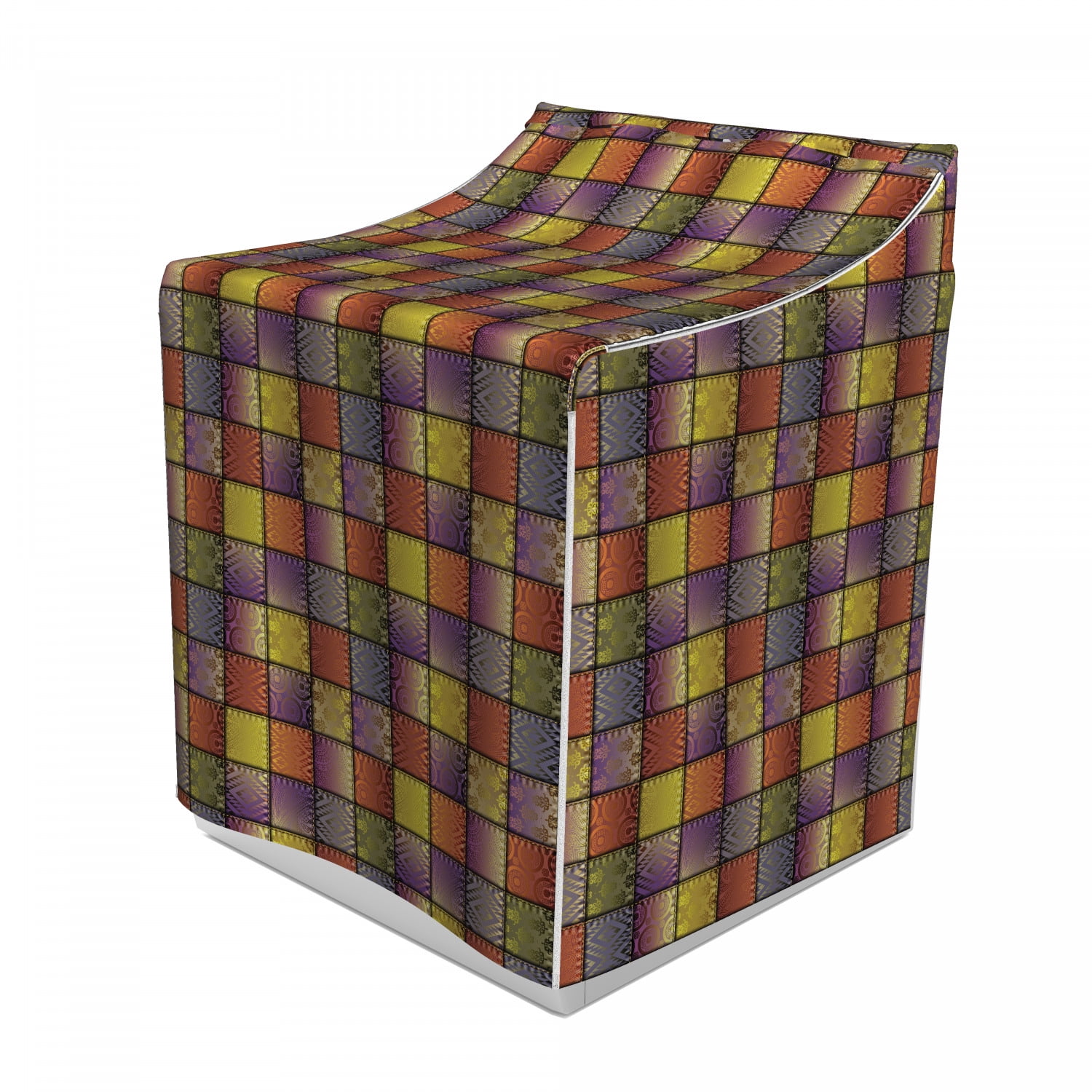 Colorful Washer Cover, Stitch-Like Digital Mix Motifs Pattern with ...