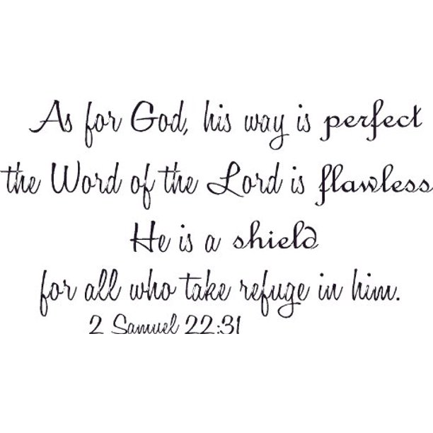 2 Samuel 22:31, Vinyl Wall Art, As for God, His Way Is Perfect, the ...