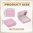 Cardboard Jewelry Necklace Earrings Storage Boxes Square Pink 7x7x4.1cm ...
