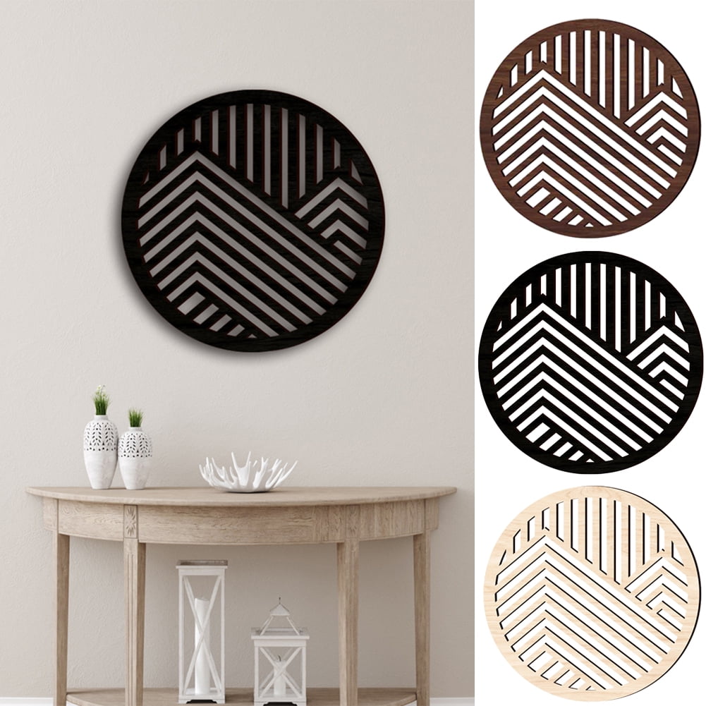 LINASHI Wall Pendant Wooden Carved Decal Corner Craft Home Wood Carving ...