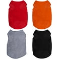 4 Pcs Cat Shirts Solid Color Dog Clothes Summer Sleeveless Pet T Shirts ...