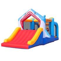 Doctor Dolphin 7-in-1 Indoor Bouncer for Kids 3-12, Slide & Games ...