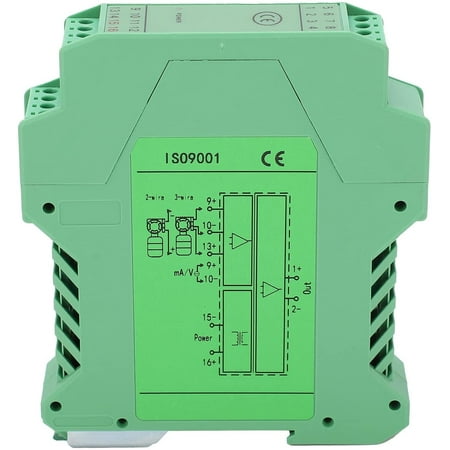 DC Signal Isolator Analog Current Voltage Transmitter Splitter DIN Rail Mount 1?in 1?out 0?5V to ...