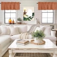 Burnt Orange Valance Curtains for Windows, Modern Solid Color Light ...