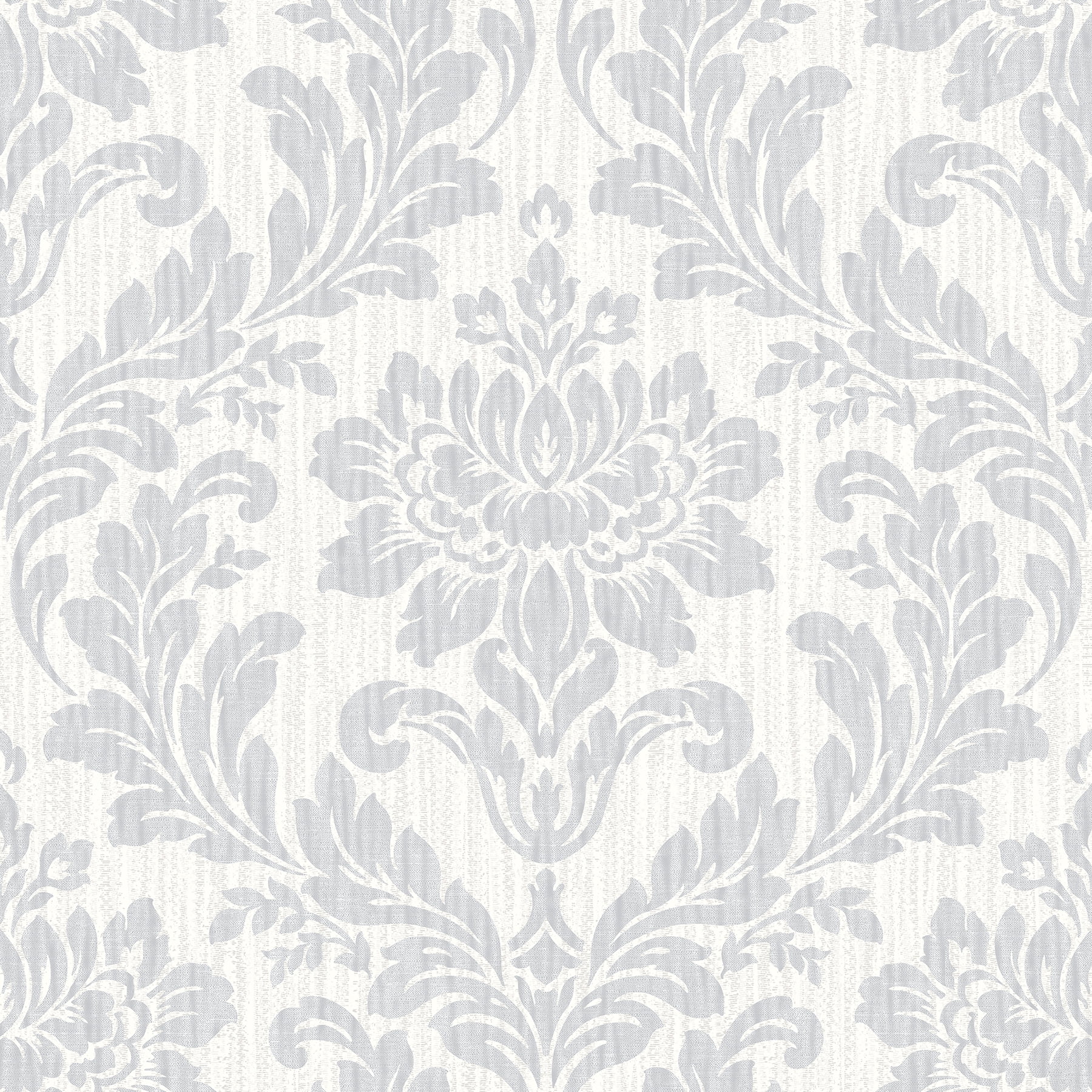 Advantage Galois Light Grey Damask Wallpaper - Walmart.com