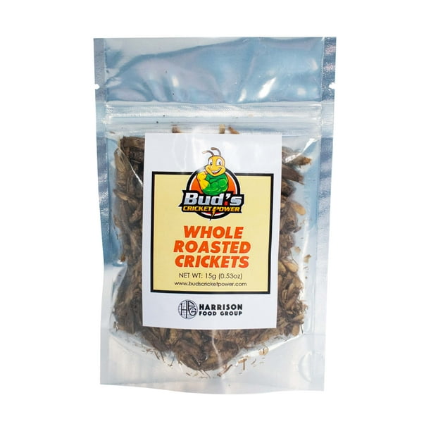Natural Whole Roasted Crickets by Bud’s Cricket Power, Dried Edible ...