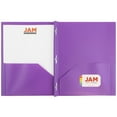 JAM Paper Plastic 2 Pocket POP Folders with Prongs Fastener Clasps ...