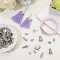 100Pcs 10 Styles Alloy Bead Cone Silver 7.5~18x6~23x6~8.5mm Hole: 1.5 ...