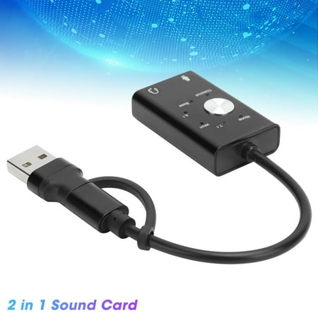 FLAMEEN Type‑C To Audio Sound Card,Type‑C To Audio Sound Card 7.1 ...