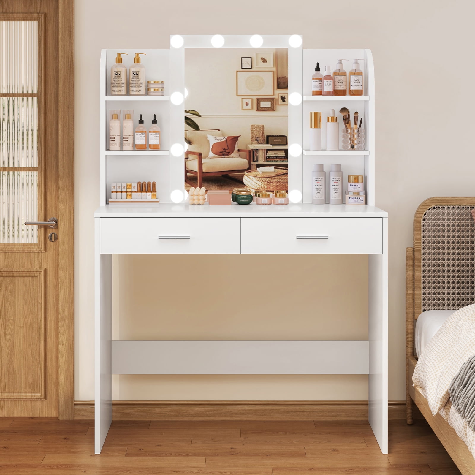 Click here for Vanity Desk With Mirror & Lights  Makeup Vanity Wi... prices