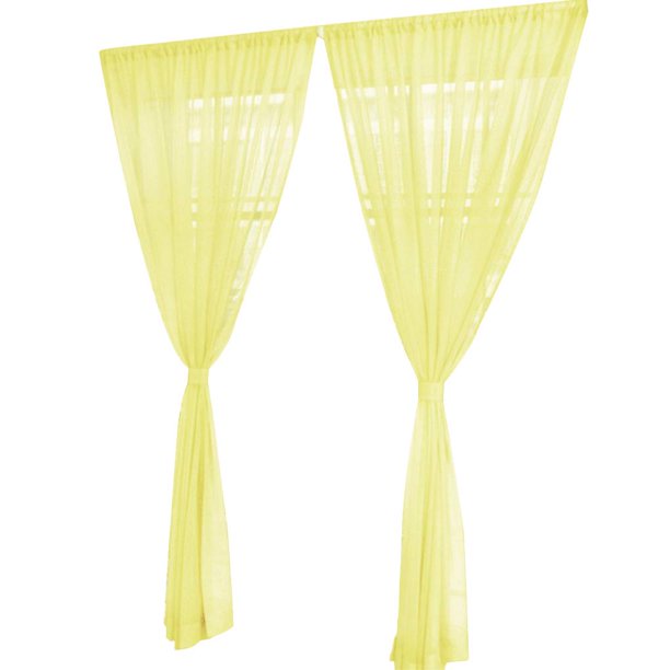 Solid Color Wedding Organdy House Decor Door Window Tulle Voile Drape ...