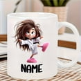 11oz Personalized Name Ceramic Mug, Lively Double-Sided Print, 7 Colors ...