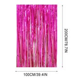 Holloyiver 6.6 x 3.3 ft Foil Fringe Curtains Party Decorations, Hot ...