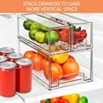 Sorbus Clear Stackable Fridge Drawers - Pull Out Organizer (1 X-Large ...