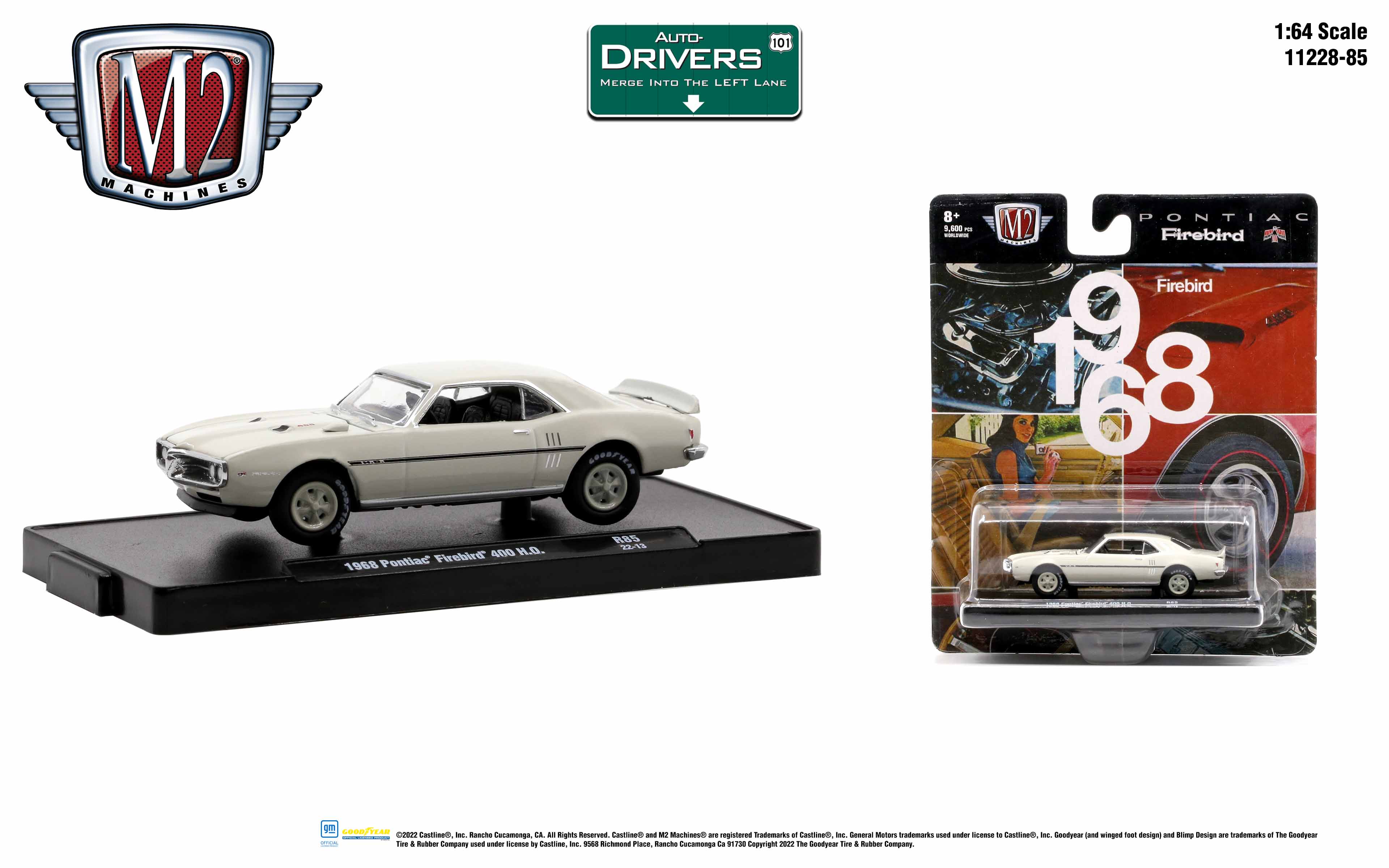 M2 Machines Auto-Drivers 1:64 R85 1968 Pontiac Firebird 400 - Walmart.com