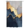 Abstract Impressionist Style Sheer Curtains 84 Inch Long 1 Panel Gold ...