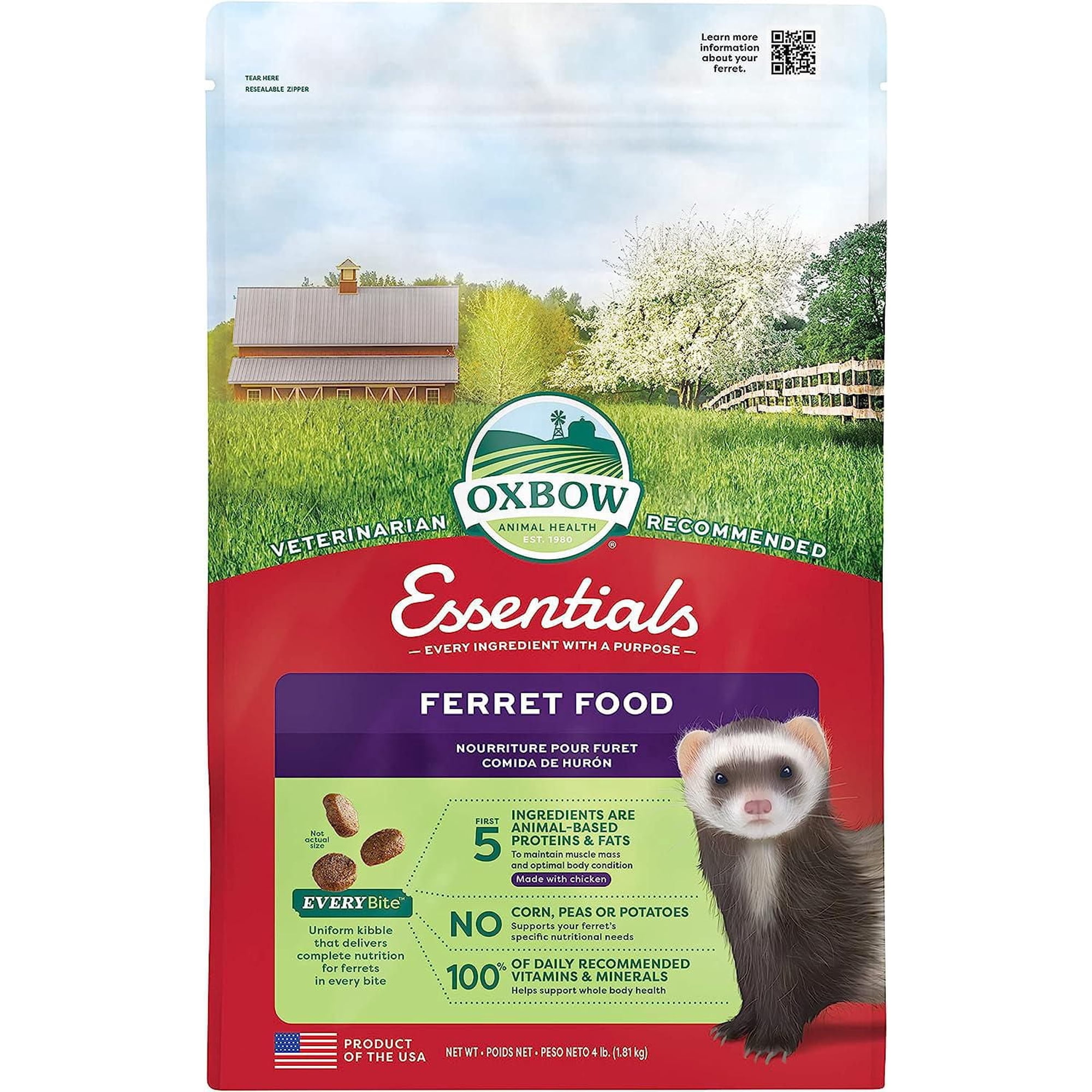 Click here for Oxbow Essentials Ferret Food 4lb prices