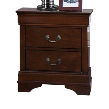 Benzara Bellagrand Transitional Night Stand, Antique Tobacco Oak ...