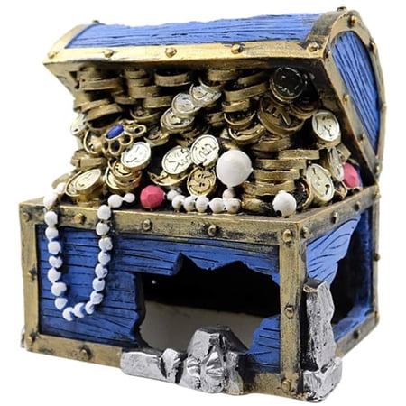 Aquarium Resin Ornament - Exotic Treasure Chest Decorations Simulation ...