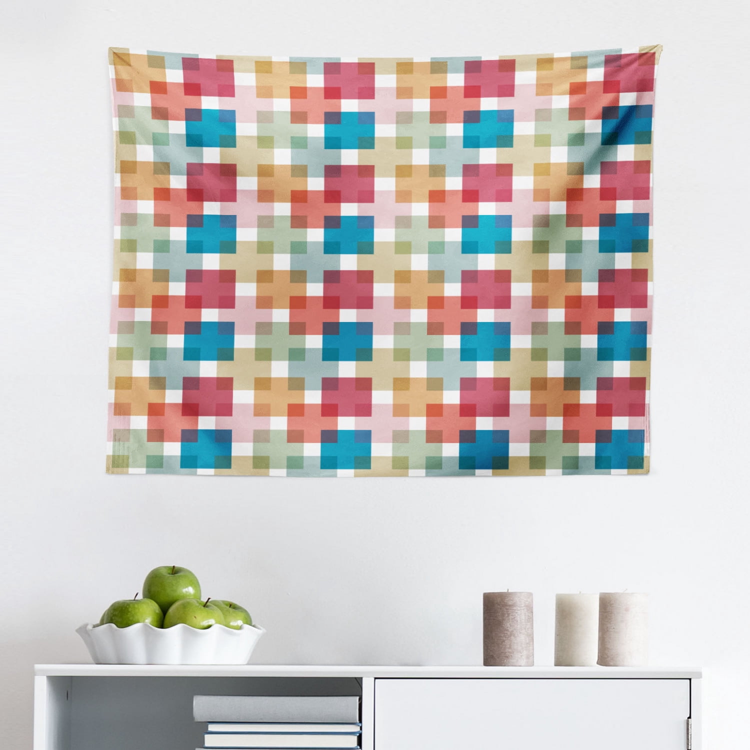 Navy Tapestry, Boat Show Ocean Sea Life with Ship Yacht Landscape of ...