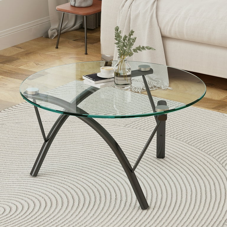 20 Inch Round Glass Table Top 1 4 Thick Ogee Edge Polish Clear Glass Table Top