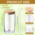 24 Sets Nurse Gifts for Women 16 oz Can Shaped Glass Cup with Lid Straw ...