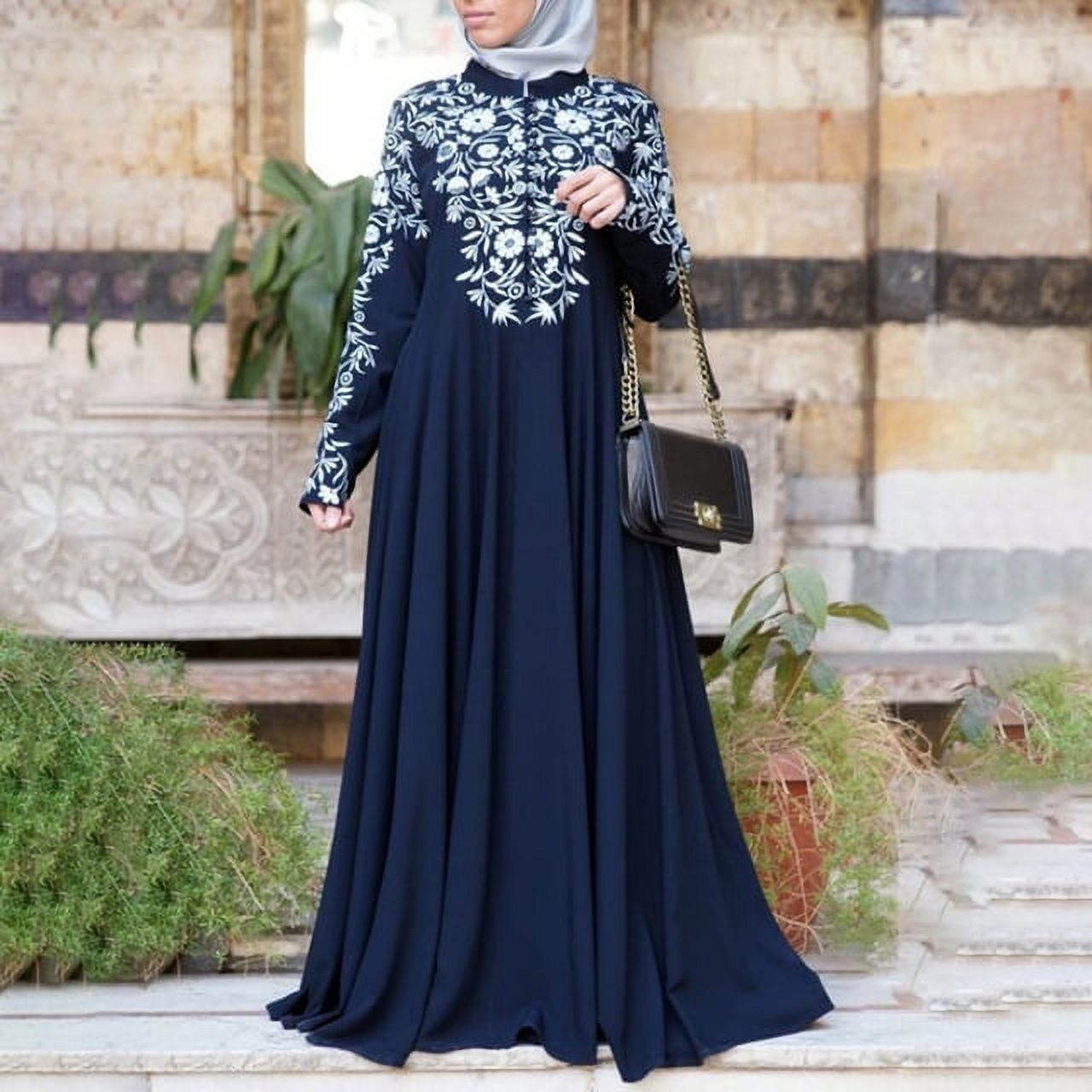 Bangladeshi Robe Kimono Women Burqa Arabian Printed Dress Festa Dubai ...