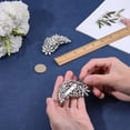1 Set 2Pcs Flower Alloy Rhinestone Brooch Lapel Pins for Clothes ...