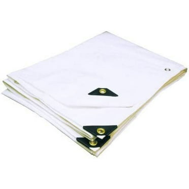 16ft X 20ft Heavy Duty Premium White Poly Tarp - 12 Mil Thickness ...