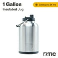 RTIC Insulated Gallon Jug, Durable Stainless Steel Water Bottle with Built-In Handle - Walmart.com