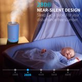 AirExpect Ultrasonic Humidifier for Dry Room - Auto Shut, Top Fill 3.5L ...