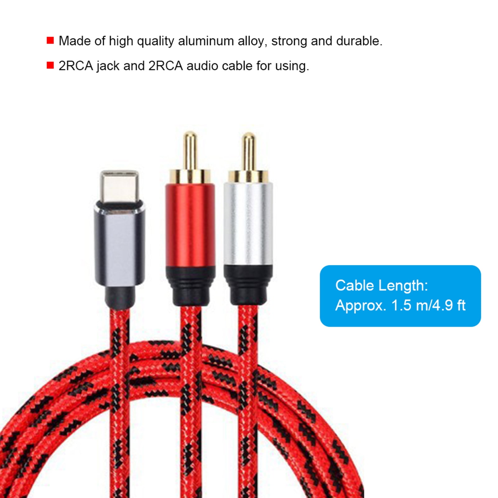 Cable de Tipo C a Dual Adaptador Divisor Y Estéreo Auxiliar Macho Tipo ...