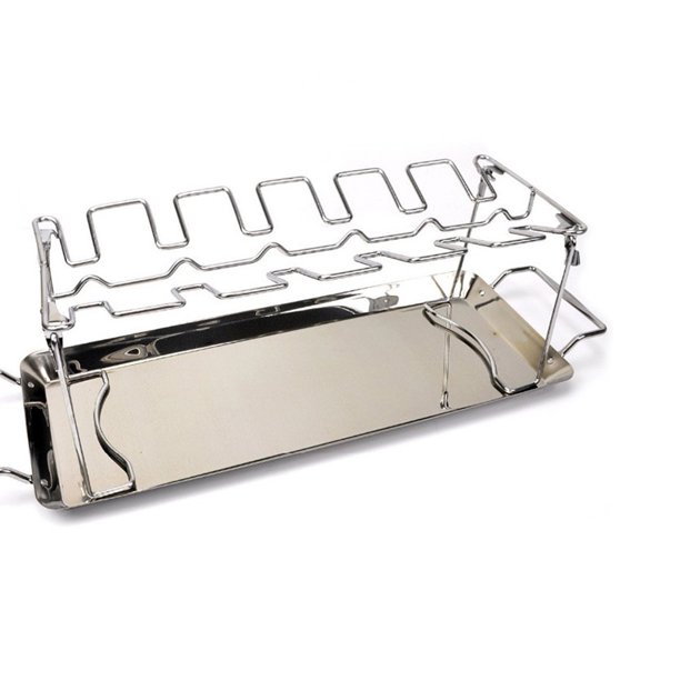 Collapsible Stainless Steel Chicken Leg Grill Stand Barbecue Roaster ...